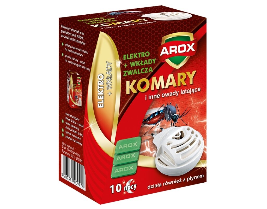 Elektrofumigator Arox + wkłady 10 sztuk - sklep Militaria.pl