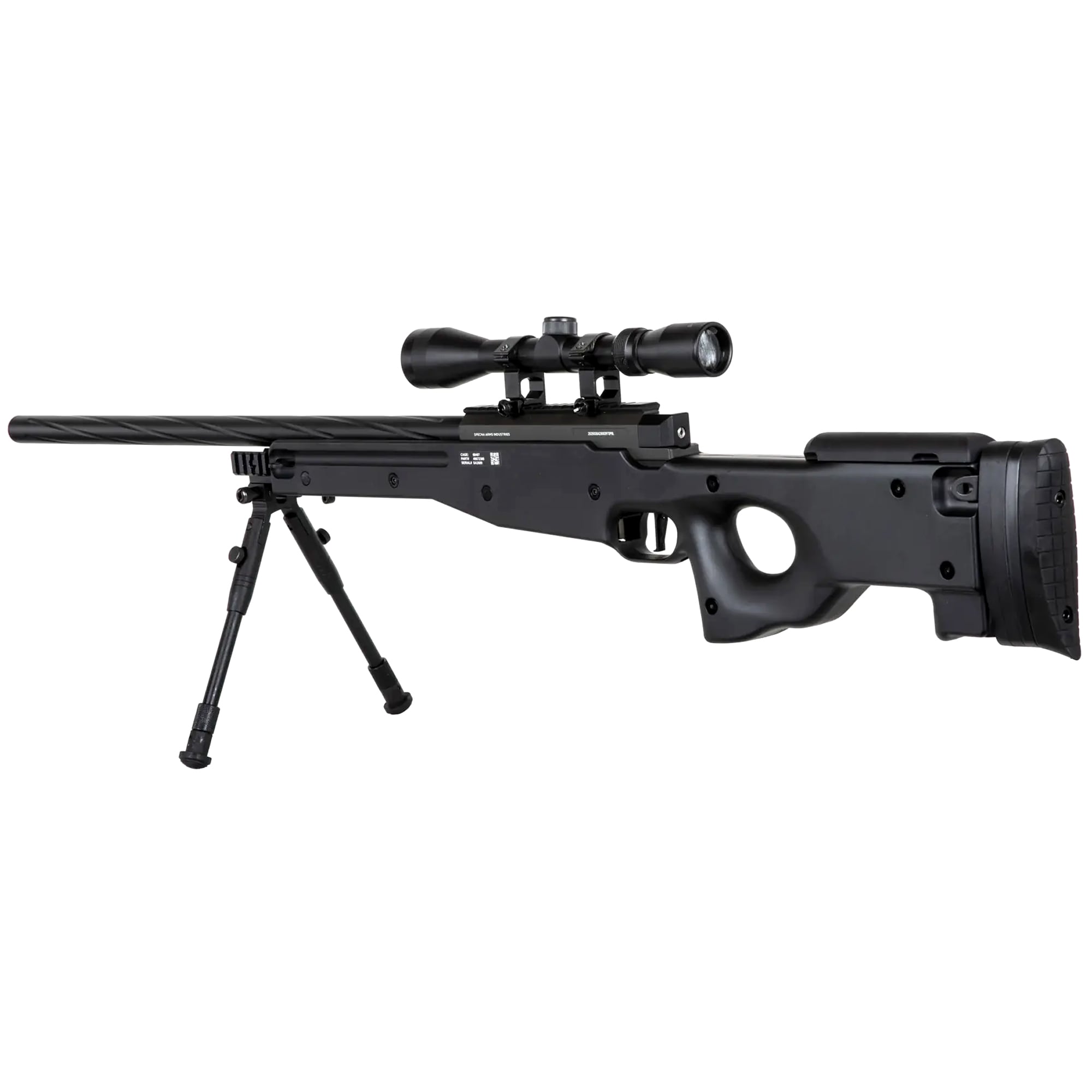 Karabin snajperski ASG Specna Arms SA-S11 Edge z lunetą i dwójnogiem - Black - sklep Militaria.pl