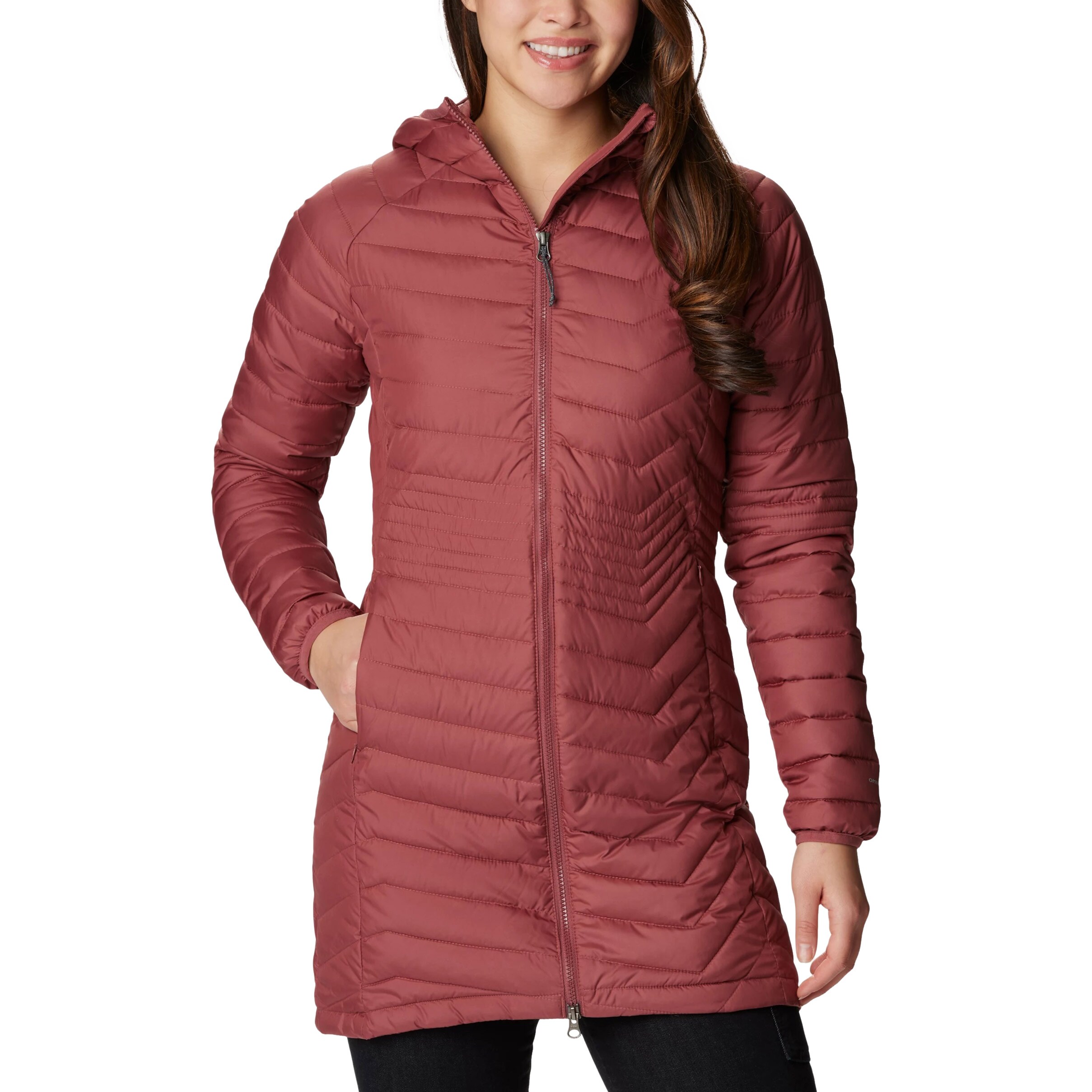 Kurtka damska Columbia Powder Lite Mid Jacket - Beetroot - sklep ...
