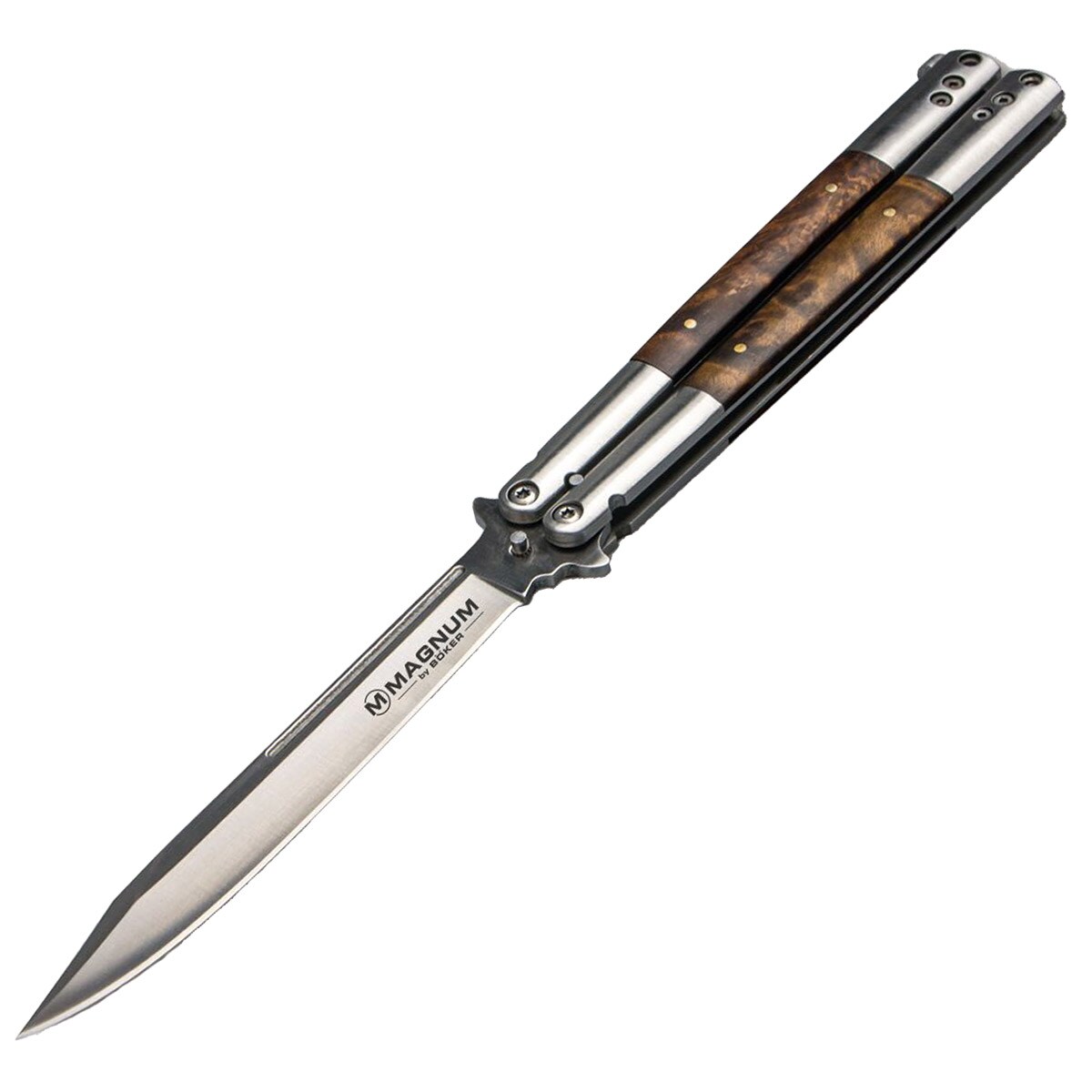 Nóż składany motylek Boker Magnum Balisong Wood Large - sklep Militaria.pl
